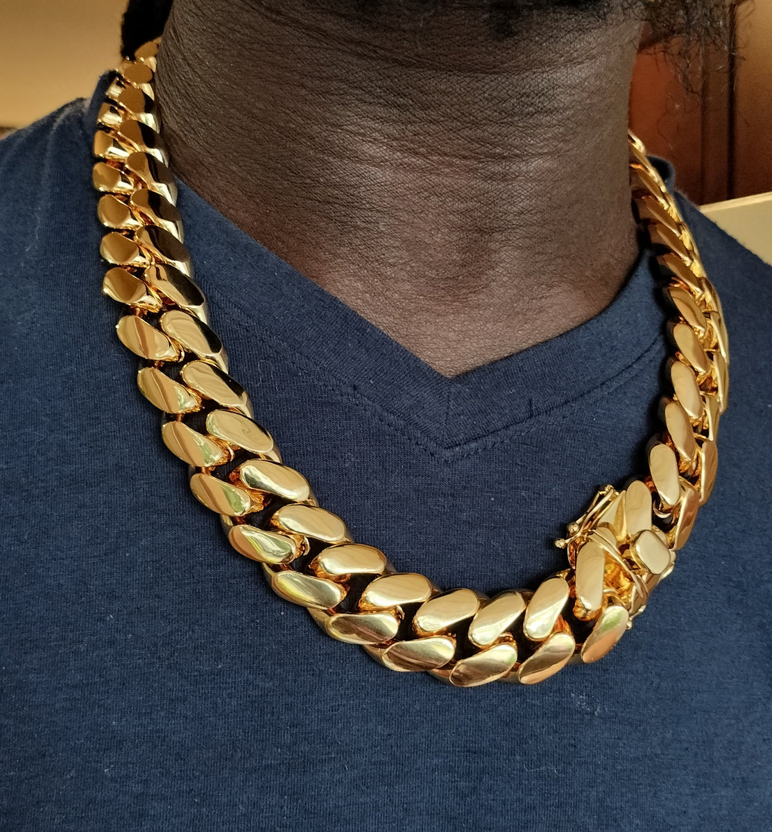 14k gold-plated Miami Cuban Link 22mm Big Chain – We-Got-Dealzz